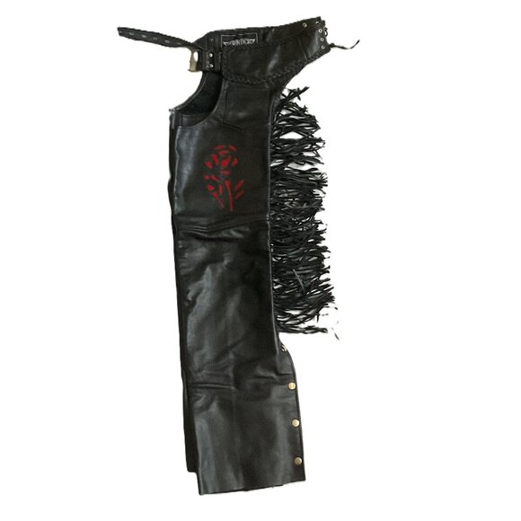 Unik | Pants & Jumpsuits | Vintage Unik Genuine Leather Braided Roses ...